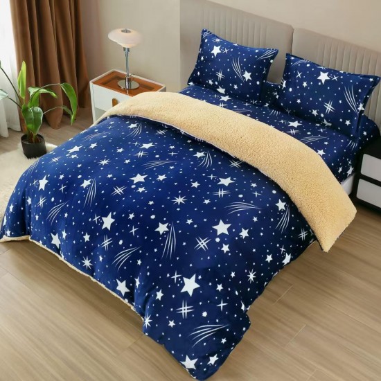 Set Lenjerie Cocolino 4 Piese cu Blăniță și Elastic – Model Stele ...